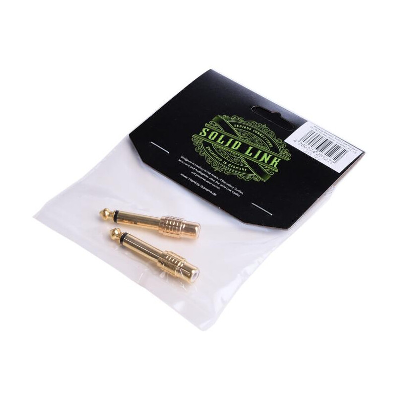 Monkey Banana Solid Link Adapter - RCA / Jack 6.3mm unsym. mono (2 PC ...